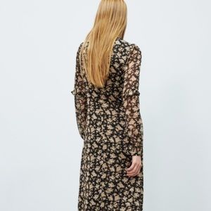 Zara | Dresses | Zara Ruffled Print Dress | Poshmark